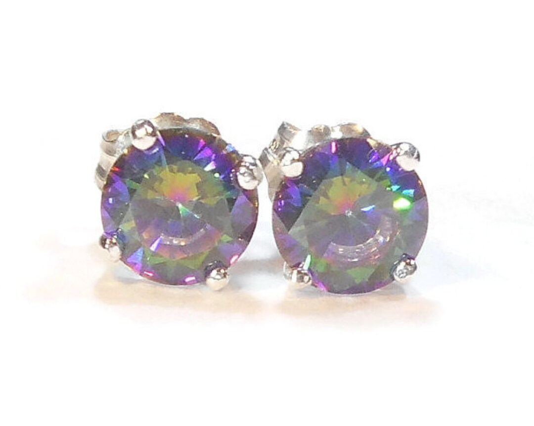 Pendientes Mystic Topaz, Pendientes Mystic Topaz 6mm, Regalo para ella ...