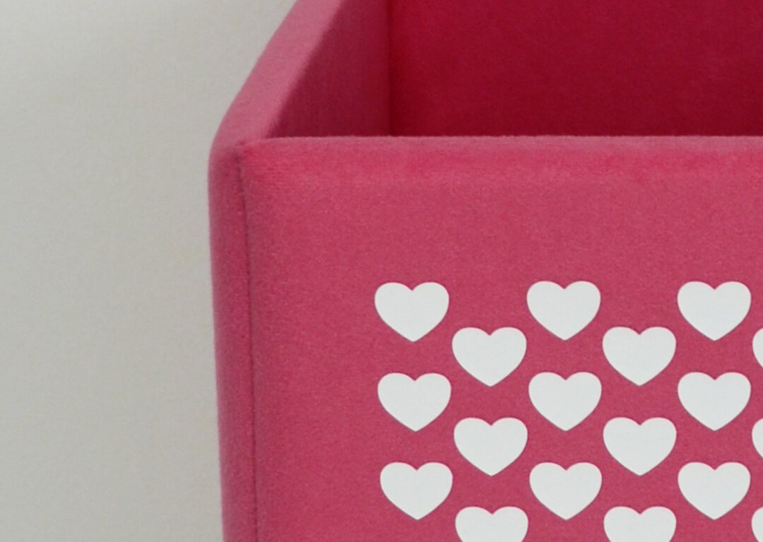 Cute Kids Playroom Modern Pink Toy Storage Box Basket Cube Organization ...