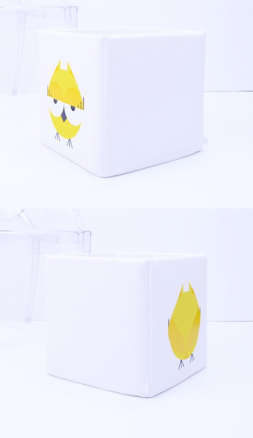 Cute Toy Storage & Organization to Kids Room - Yellow OWL Print - to ...