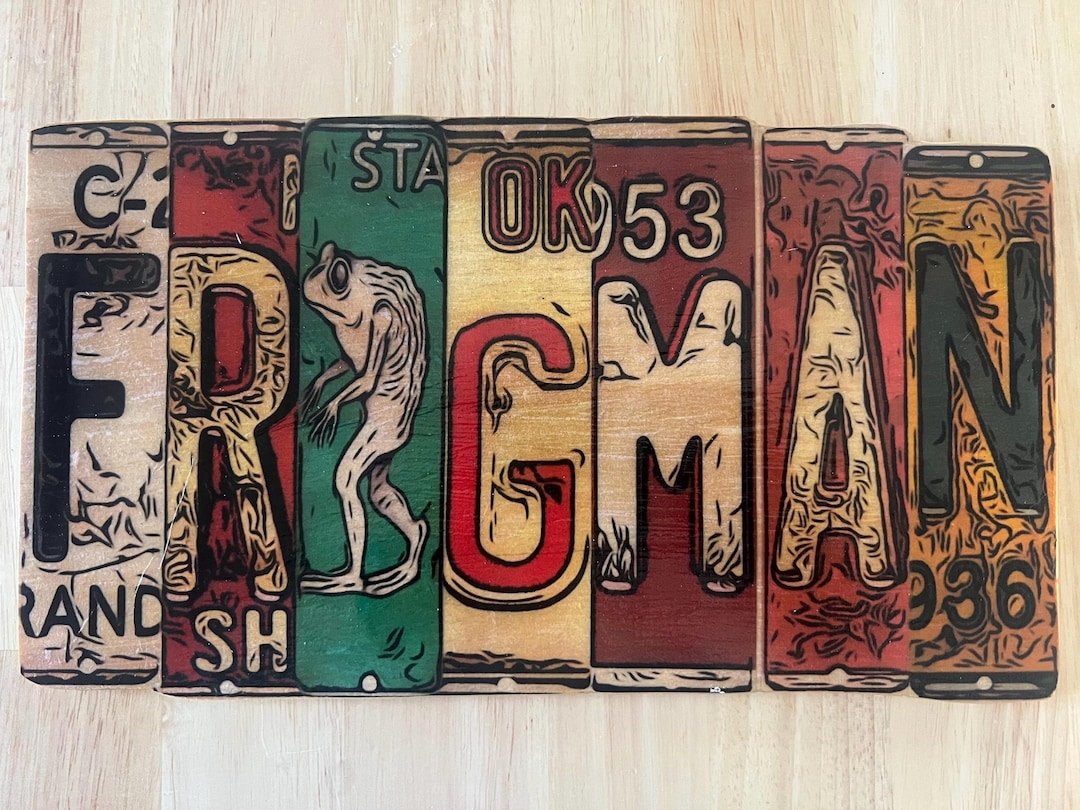 Wooden Sign FROGMAN - Etsy