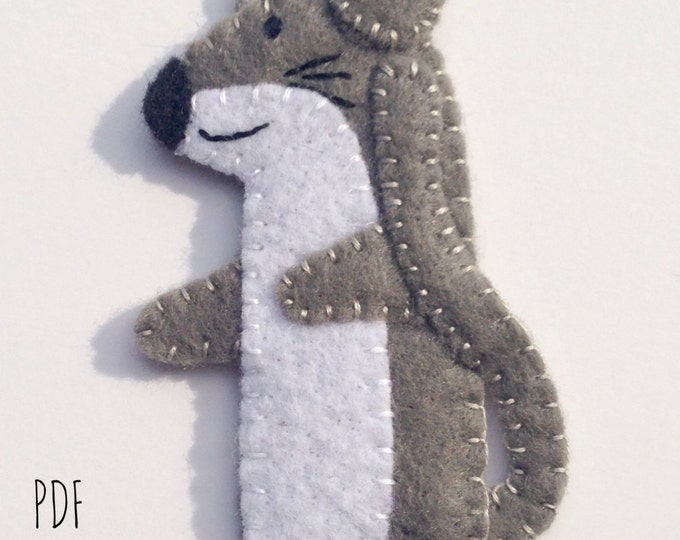 Felt Pablo the Mouse Sewing PDF Pattern, Stitching Tutorial, DIY Finger ...