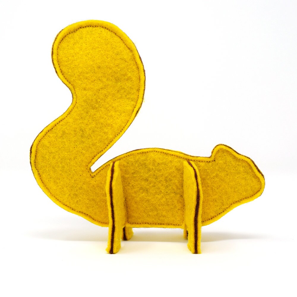 Felt 3D Puzzle Animals PDF Sewing Pattern - Set of 5 Woodland Animals ...