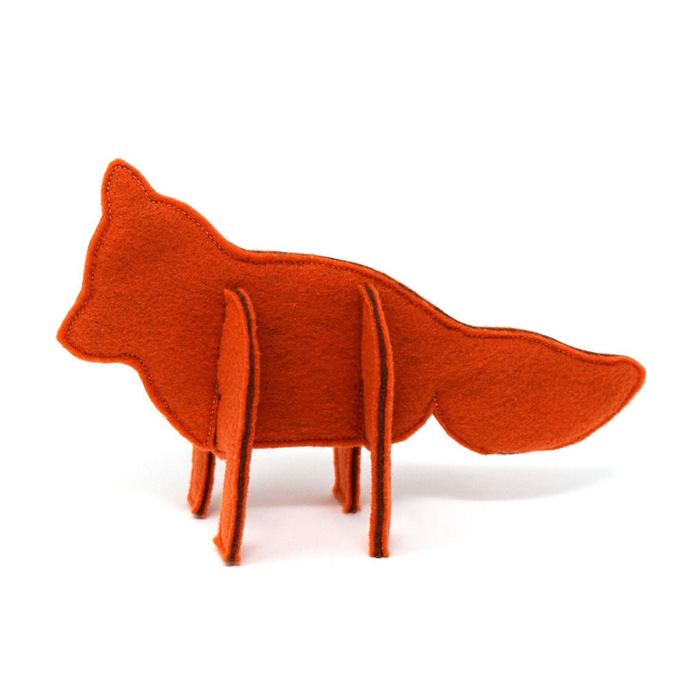 Felt 3D Puzzle Animals PDF Sewing Pattern - Set of 5 Woodland Animals ...