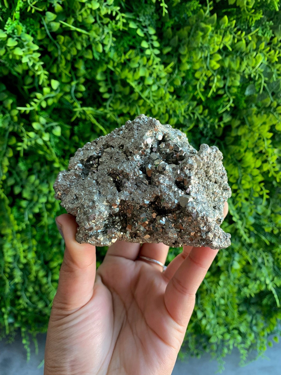 746g Large Coco Pyrite Cluster, Small Natural Coco Facets, Stone of ...