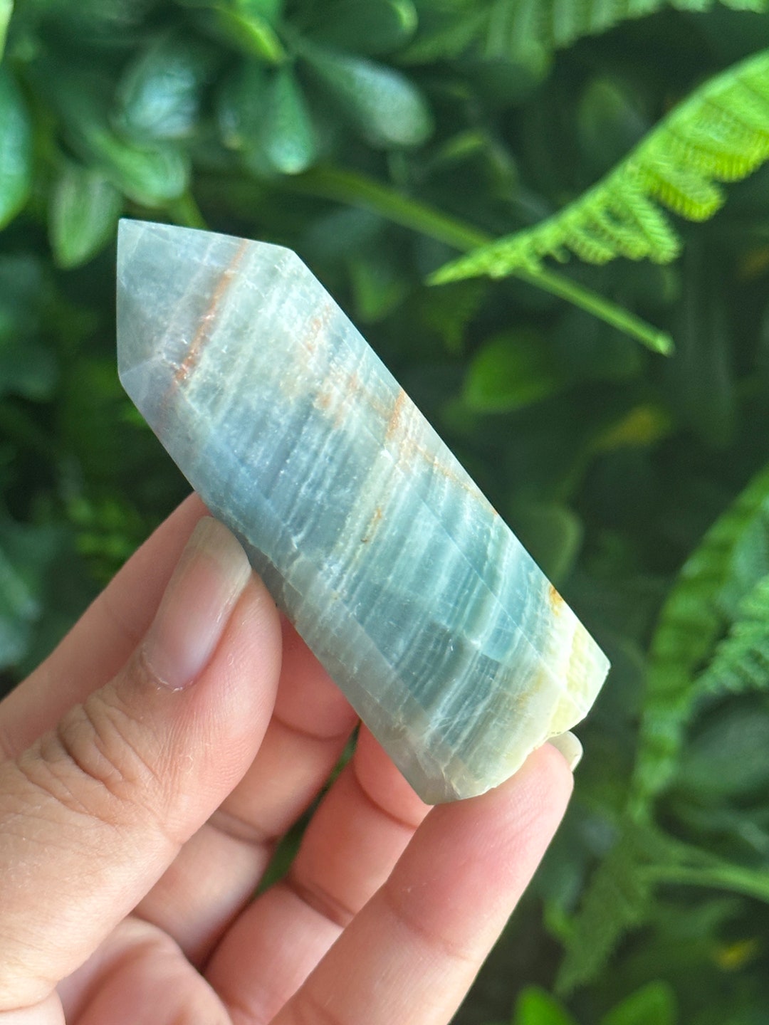 Blue Onyx Tower: Six Sided Spiritual Stone (65g, 2.5 Inches) - Etsy