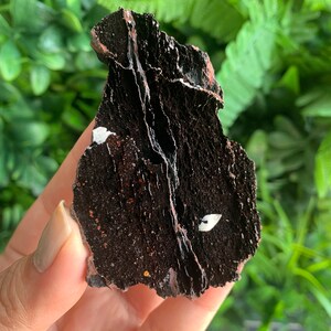 42g Black Siderite Specimen With Double Terminated Calcite, Rare ...