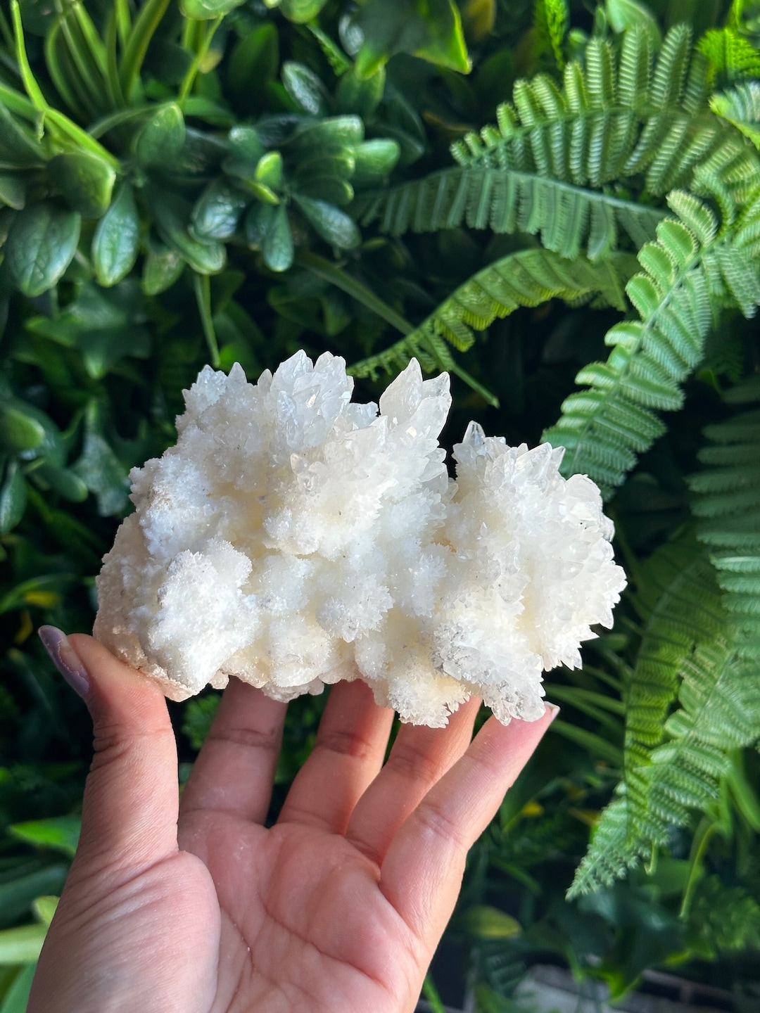 Sparkling White Aragonite Cluster: Dogtooth Calcite Show Piece - Etsy
