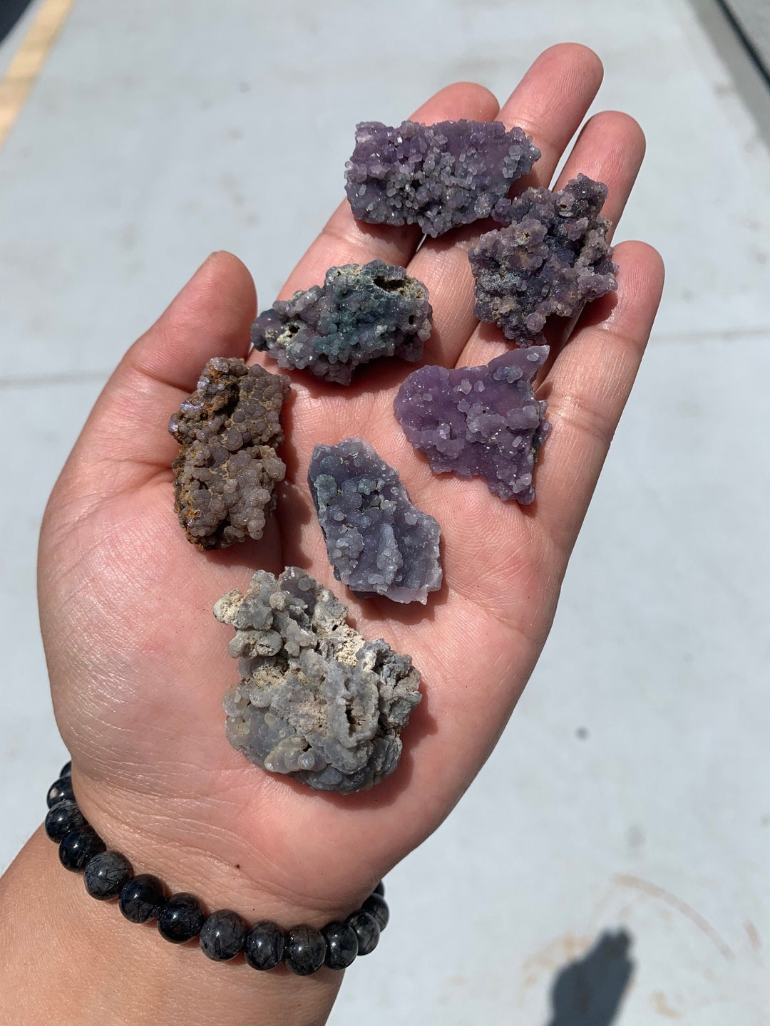 Miniature Grape Agate Pocket Stones, Chalcedony, Botryoidal Crystals ...