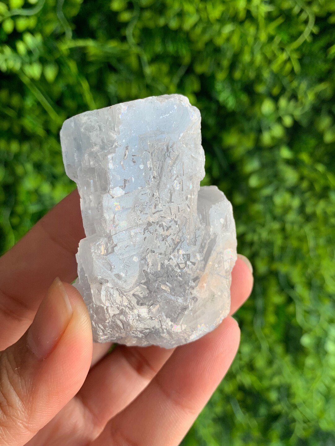119g Tabular Baby Blue Barite Specimen, Ice Cube, Collectors Piece ...
