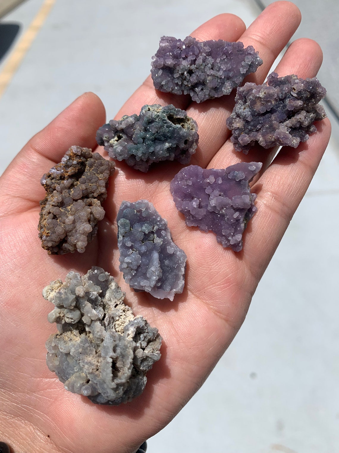 Miniature Grape Agate Pocket Stones, Chalcedony, Botryoidal Crystals ...