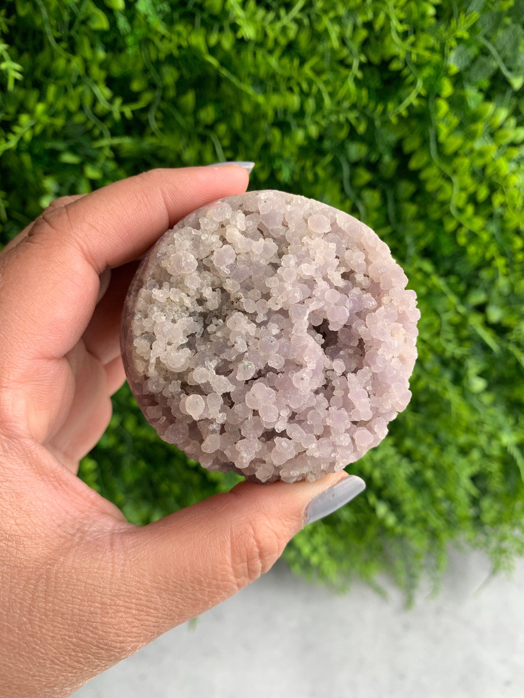 251g Pastel Purple Grape Agate Sphere, Botryoidal Mineral, Indonesia ...