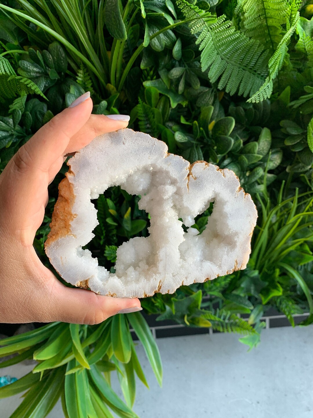 276g Angelic Clear Quartz Portal, Natural Druzy, Geode Slice, Stone of ...