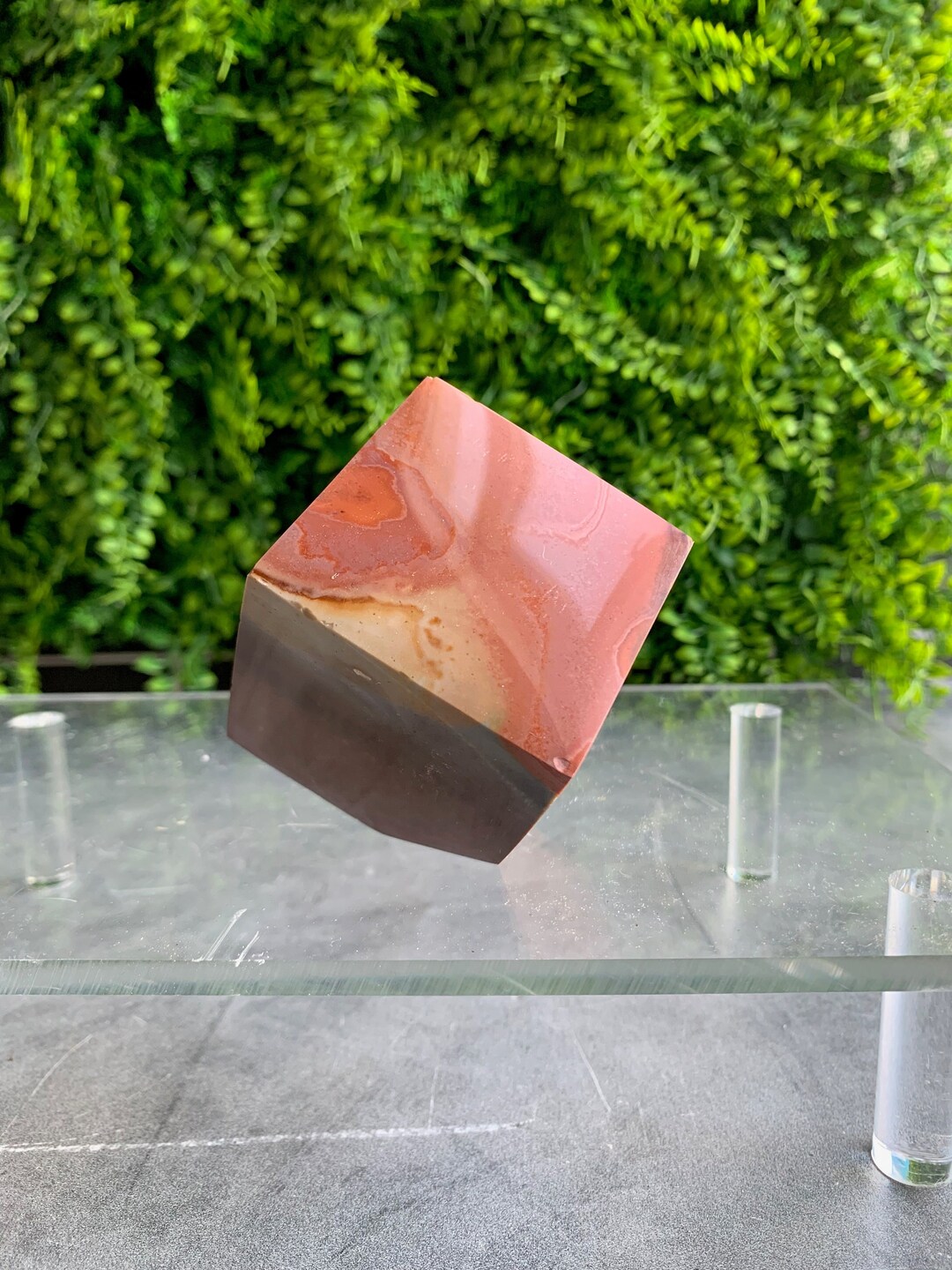 352g Polychrome Jasper Corner Standing Cube, Stone of Grounding - Etsy