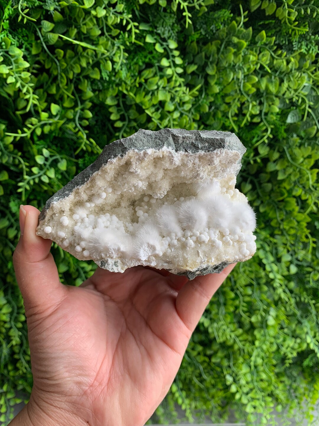 441g Okenite Puffball Specimen on Matrix, India, Stone of Comfort - Etsy