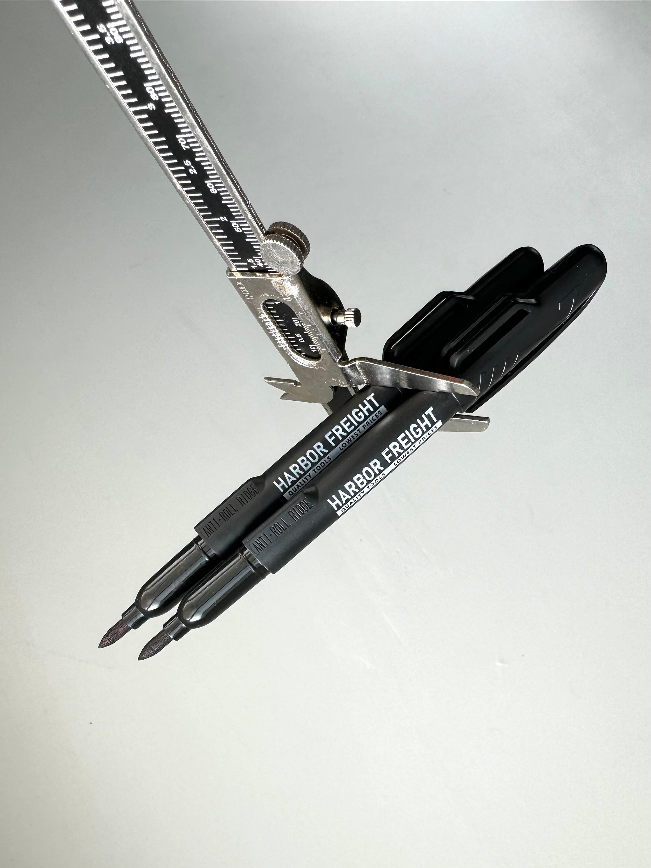 2pcs Carbon Fiber Harbor Freight Short Standard Tip Version Sharp Marker Pen EDC Tools by POW Acupuncture AWL Spike Non Metallic