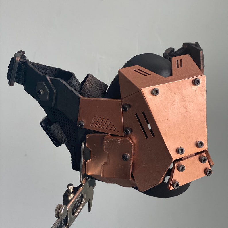 Copper Metal Mask Cyborg Futuristic Tactical Robot Steampunk - Etsy