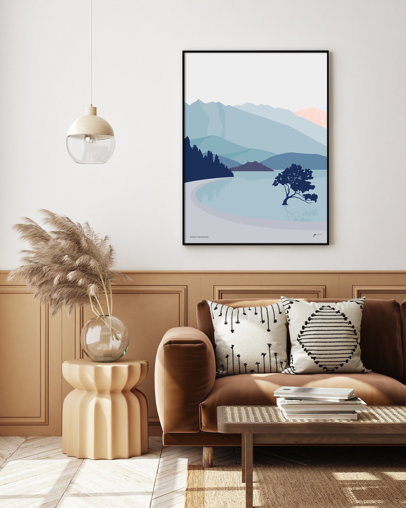 Wanaka Tree New Zealand Art Print. Modern Abstract Landscape - Etsy