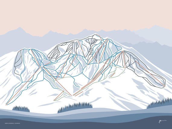 Mapa De Senderos De Aspen, Colorado Aspen Y Snowmass, Colorado