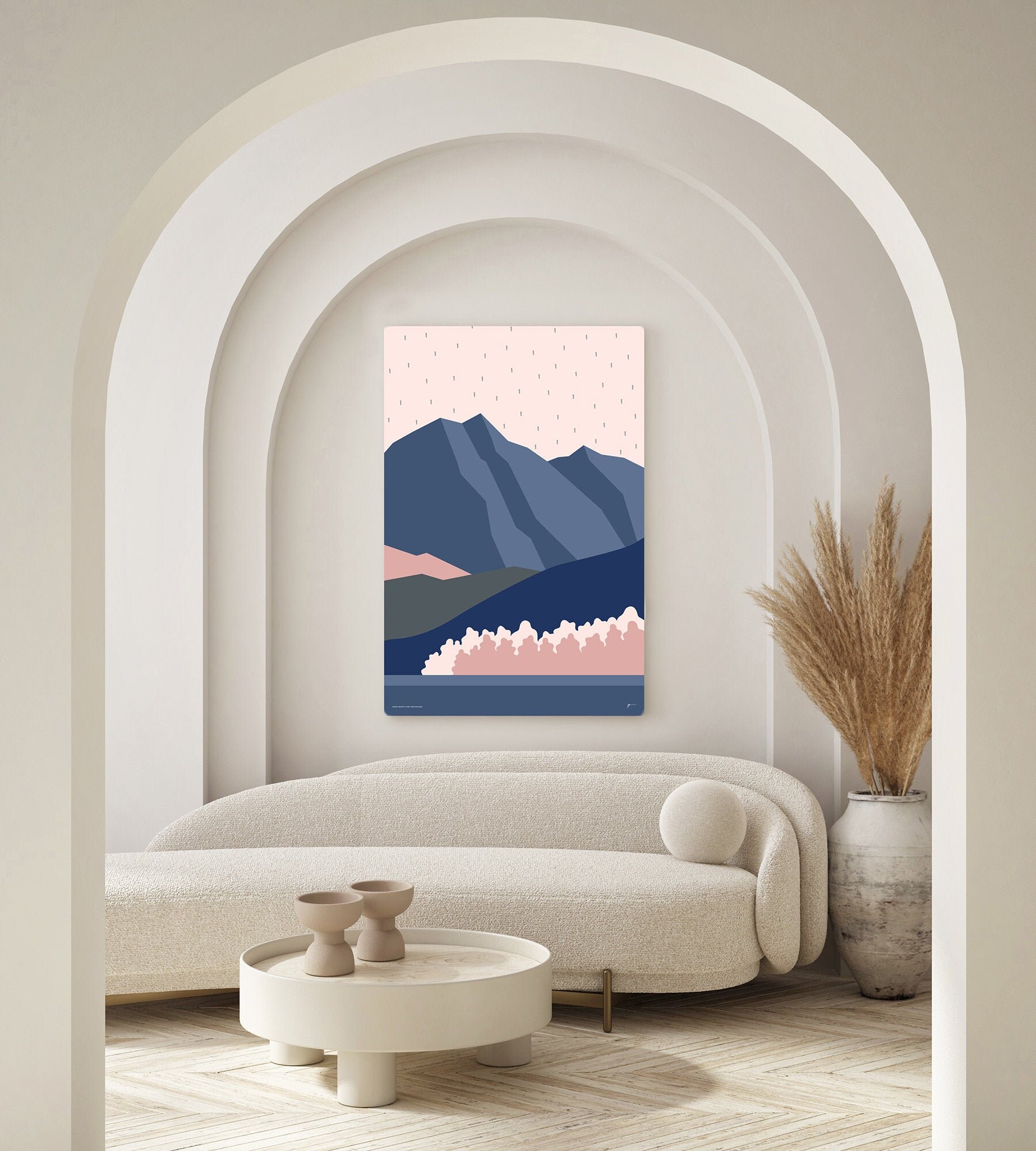 Aoraki Mount Cook New Zealand Modern Geometric Abstract | Etsy New Zealand