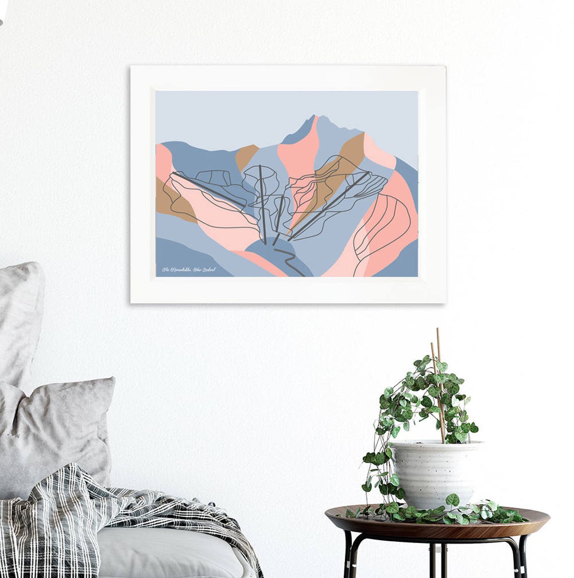 Remarkables Ski Resort Trail Map Queenstown New Zealand. | Etsy