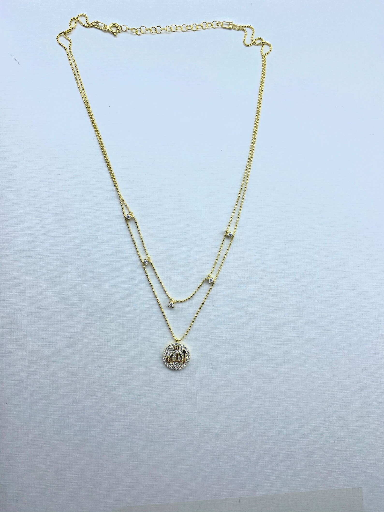Allah Name Symbol Disc Necklace Zircon Allah Necklace Muslim - Etsy