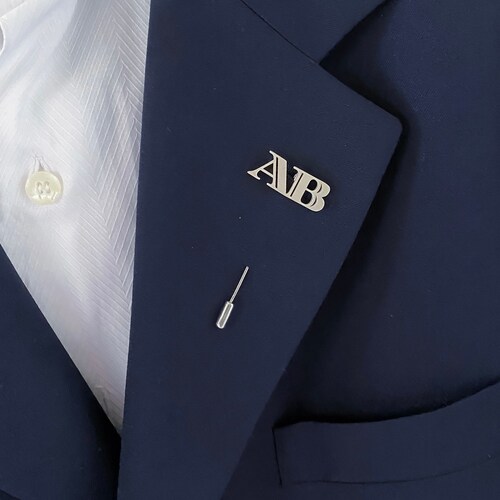 Custom Name Lapel Pins Personalized Initial Lapel Pin | Etsy Custom Name Lapel Pins Personalized Initial Lapel Pin | Etsy