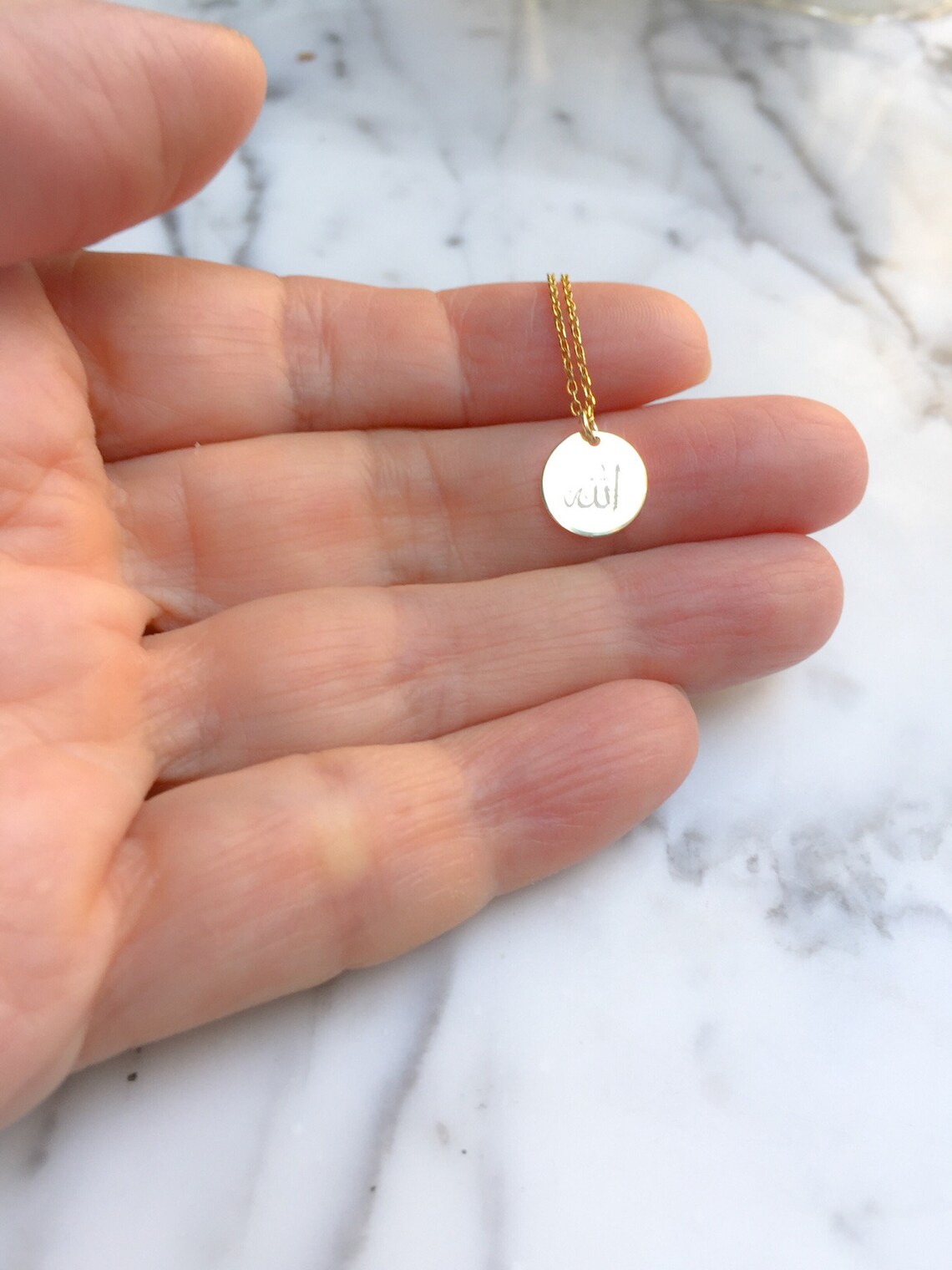 Mini God Name Symbol Necklace Allah necklace Mashallah | Etsy