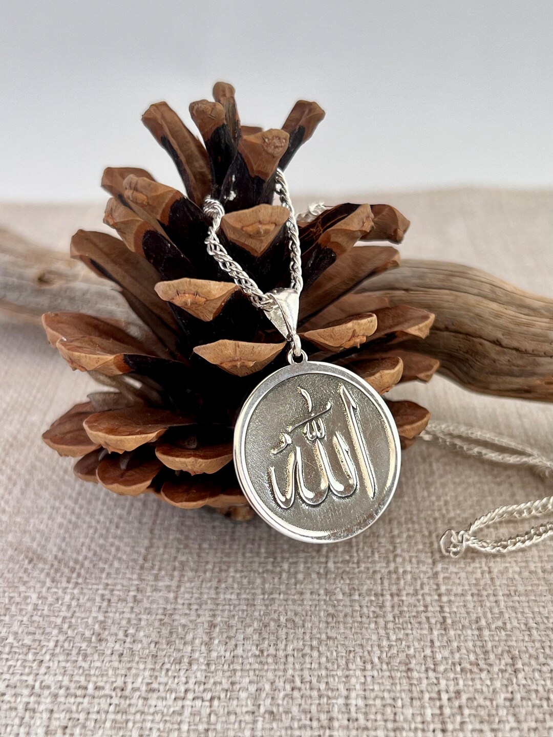God Name Symbol Necklace, Allah Necklace, Muslim Pendant, Islamic ...