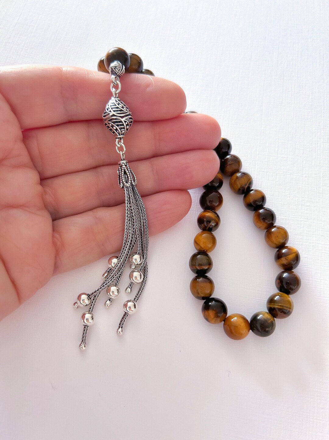 Tiger Eye İslamic Prayer 33 Beads,misbaha, Tasbeeh, Tasbih,rosary ...