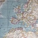 WORLD MAP Cotton Fabric Retro Material Map Canvas Curtain Upholstery ...