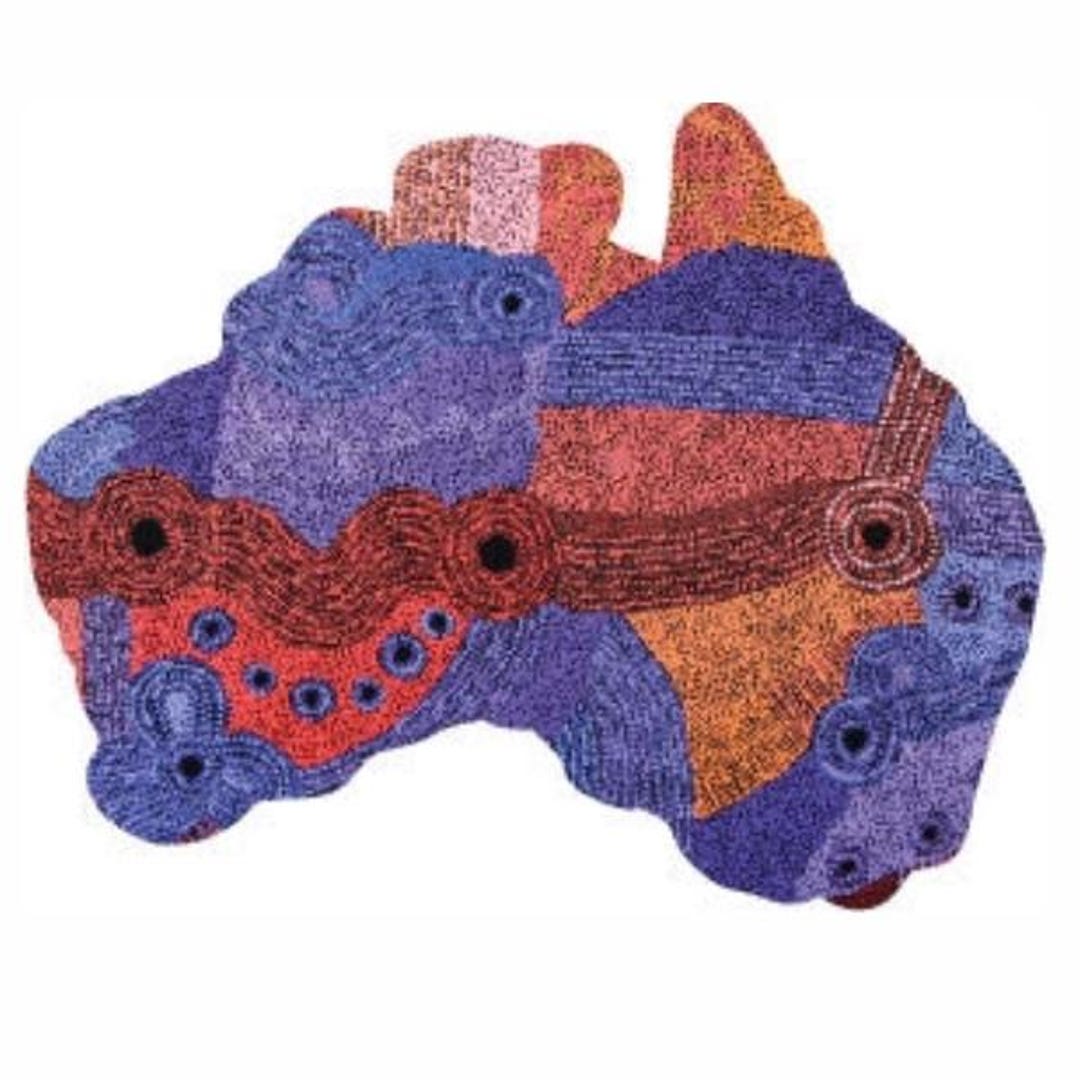 Aboriginal Fridge Magnet - Map of Australia - Made in Australia - Flexi ...