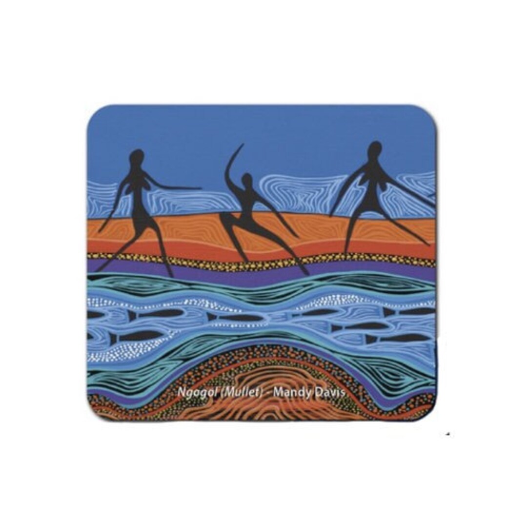 6 Aboriginal Coasters Australian Made Ngagul Mullet - Etsy