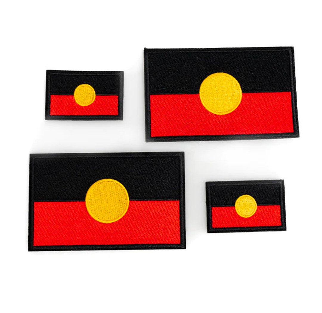 4 X Iron-on Patches Aboriginal Flag Australia, Indigenous, Souvenir, Raise the Flag - Etsy