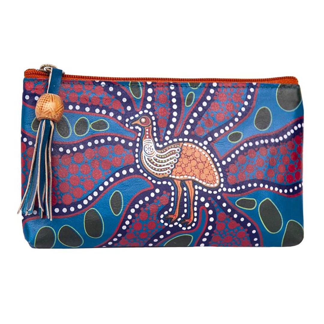 Aboriginal Purse, Vanity Case - Emu Egg Hunting Time - Australia ...
