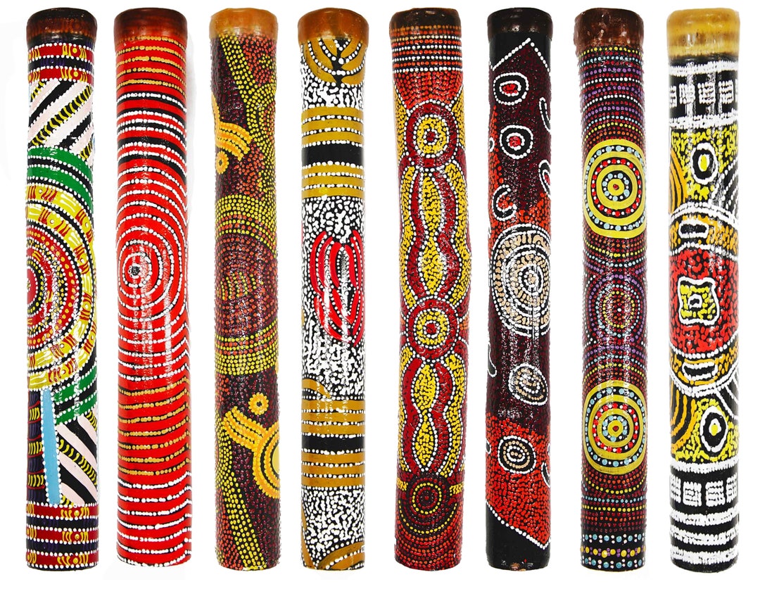 16 / 40cm Didgeridoo Bamboo Aboriginal Art, Dot Art Australia ...