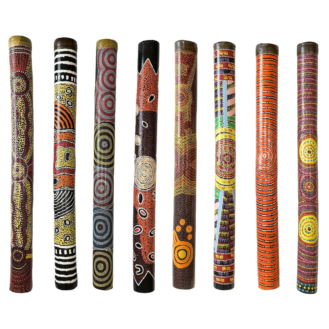 24" / 60cm Didgeridoo - Bamboo - Aboriginal Art, Dot Art - Australia ...