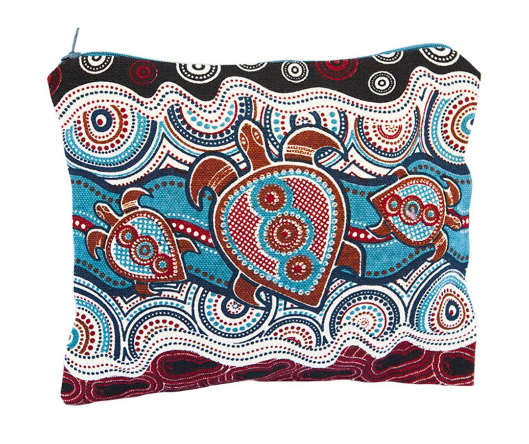 Aboriginal Utility Pouch - Sea Turtles - Australia, Indigenous, Makeup ...