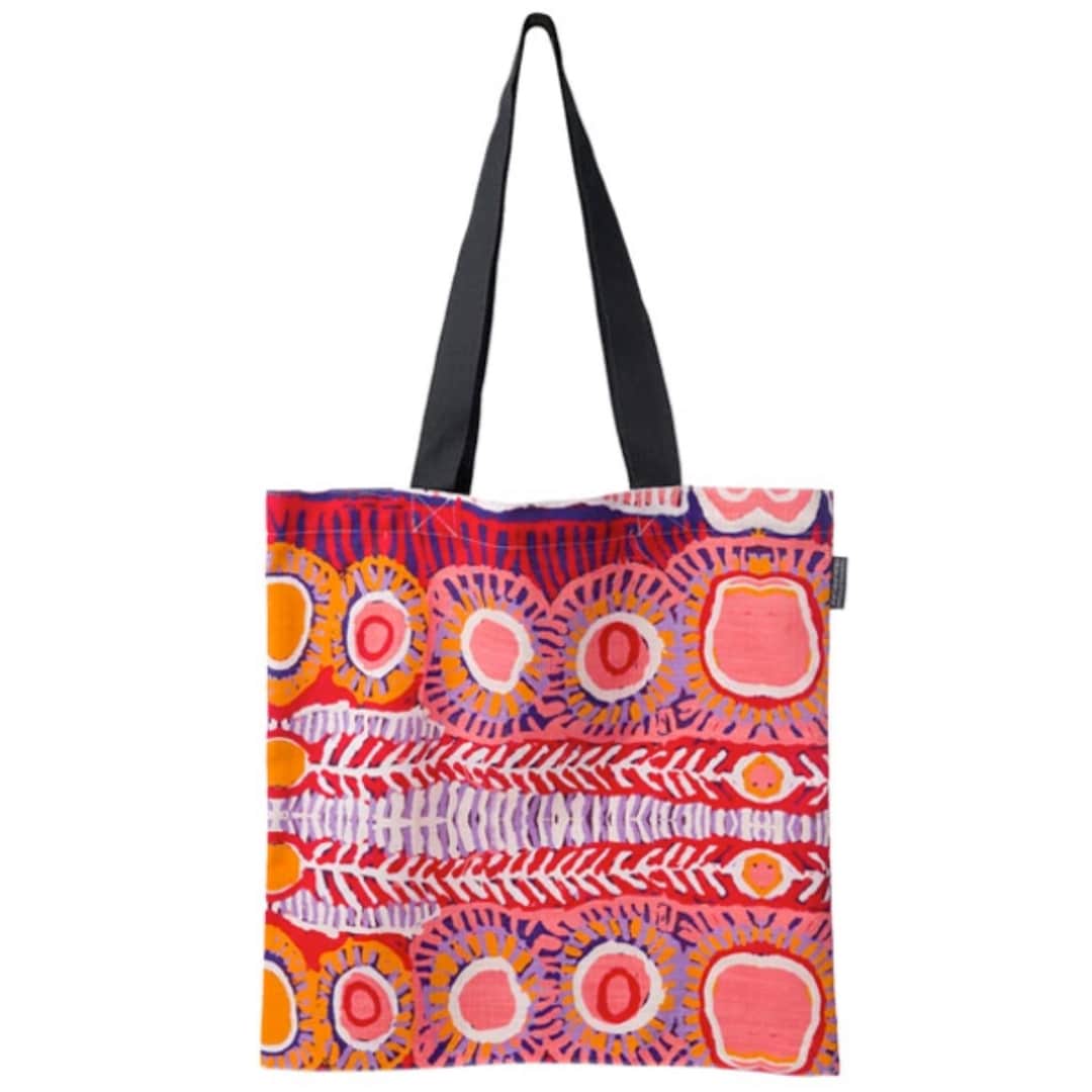 Aboriginal Tote Bag, Shopping Bag, Beach Bag - Murdie Morris, Pink ...