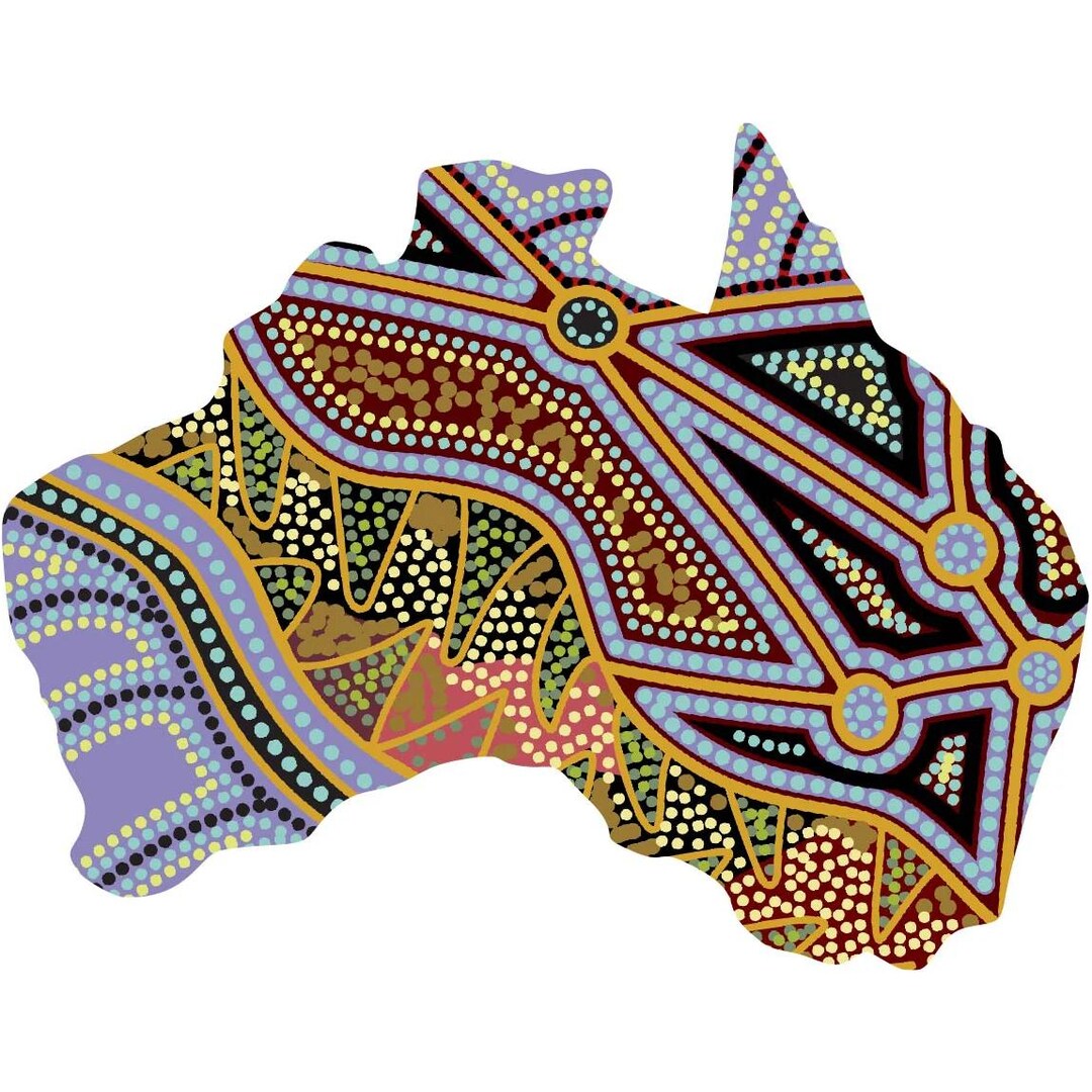 Aboriginal Fridge Magnet - Map of Australia - Made in Australia ...