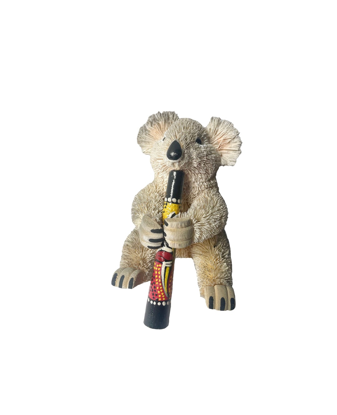 Australian Animal Figurine - Koala With Didgeridoo - Standing Ornament ...