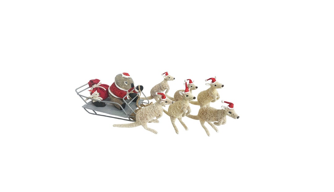 Australian Christmas Scene - 10-piece Set - 6 X Kangaroos (boomers ...
