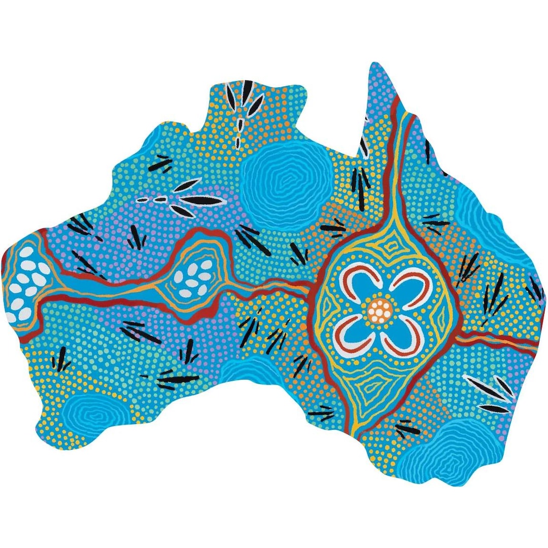 Aboriginal Fridge Magnet - Map of Australia - Made in Australia ...