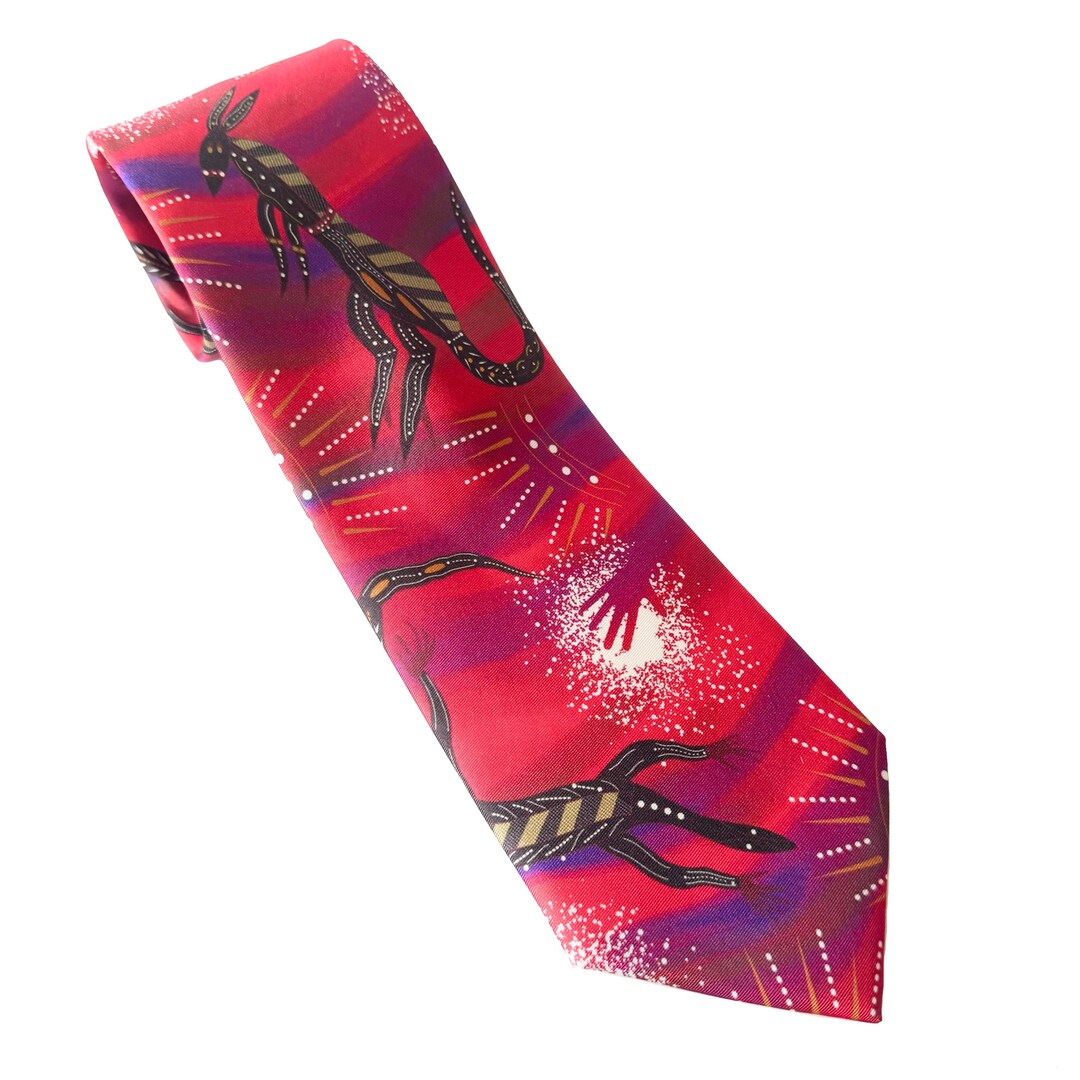 Mens Tie, Necktie, Suit Tie - 100% Silk - Aboriginal Art - Desert ...