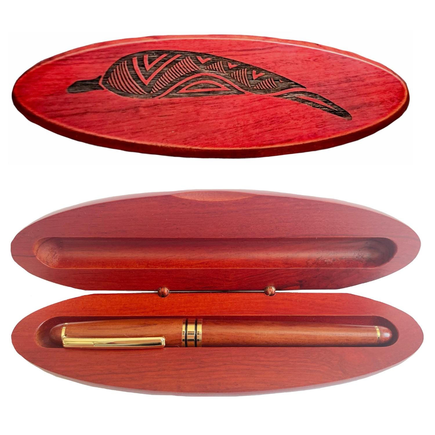 Timber Pen Set - Aboriginal - Gum Leaves #3 - Made in Australia ...