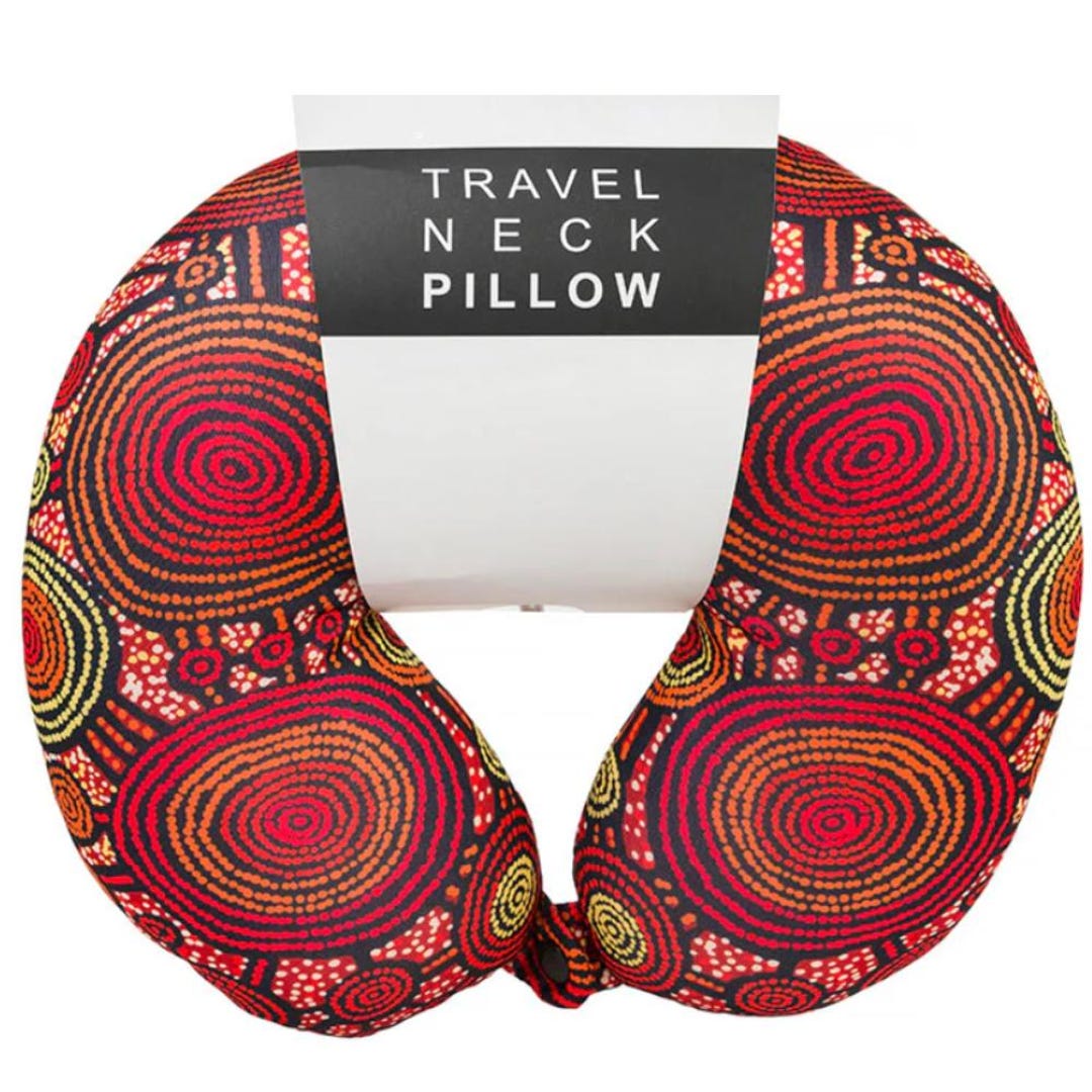 Aboriginal Travel Neck Pillow - Teddy Gibson - Australia, Indigenous ...