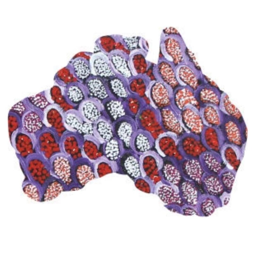 Aboriginal Fridge Magnet - Map of Australia - Made in Australia ...