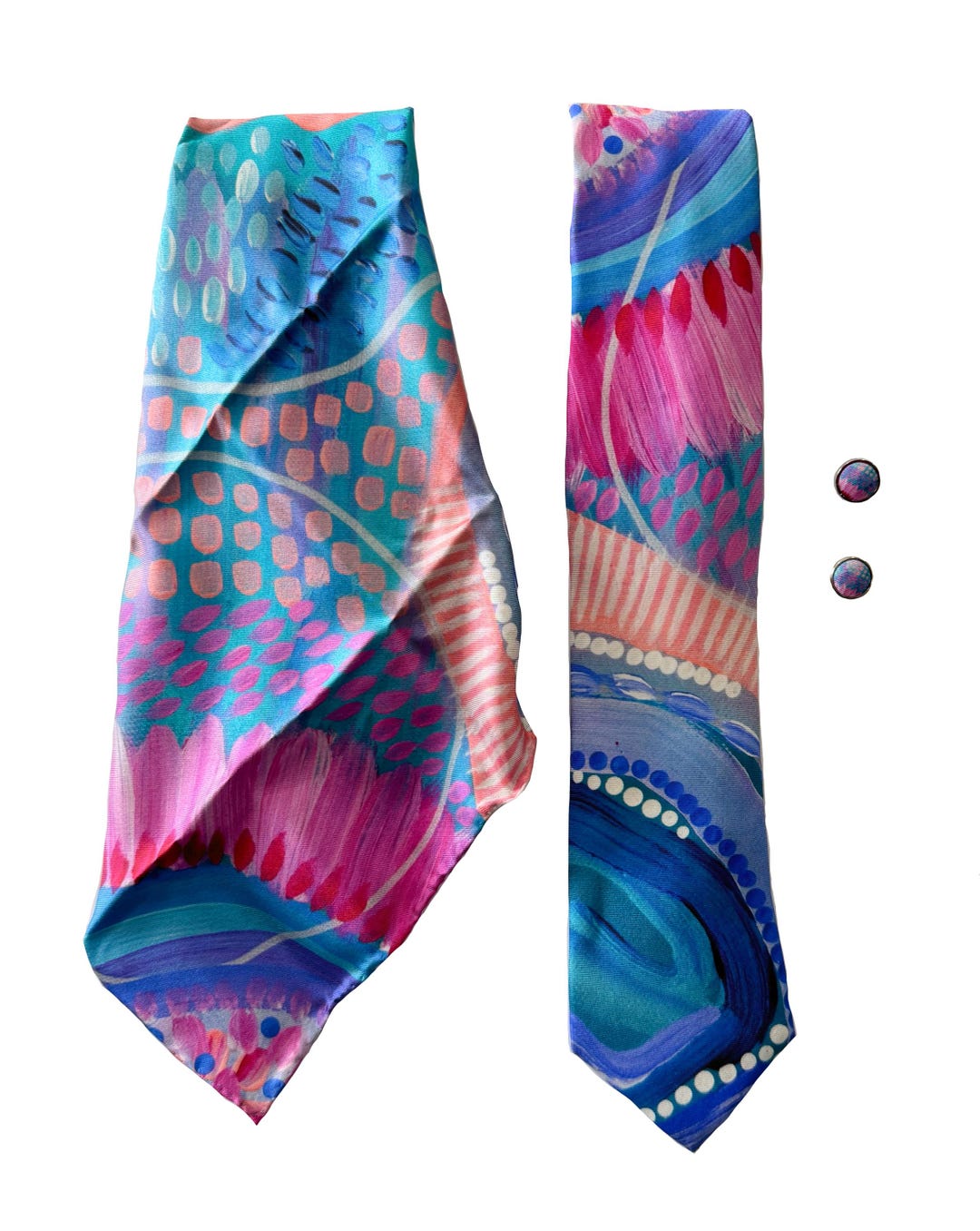 Aboriginal Tie, Pocket Square, Cufflinks Gift Set My Journey Indigenous ...