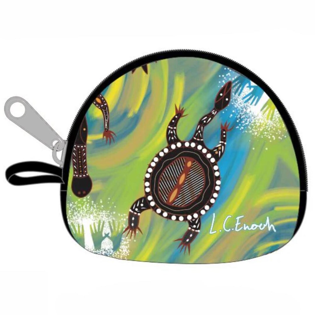 Aboriginal Coin Purse - Freshwater Totems - Australia, Indigenous, Coin ...