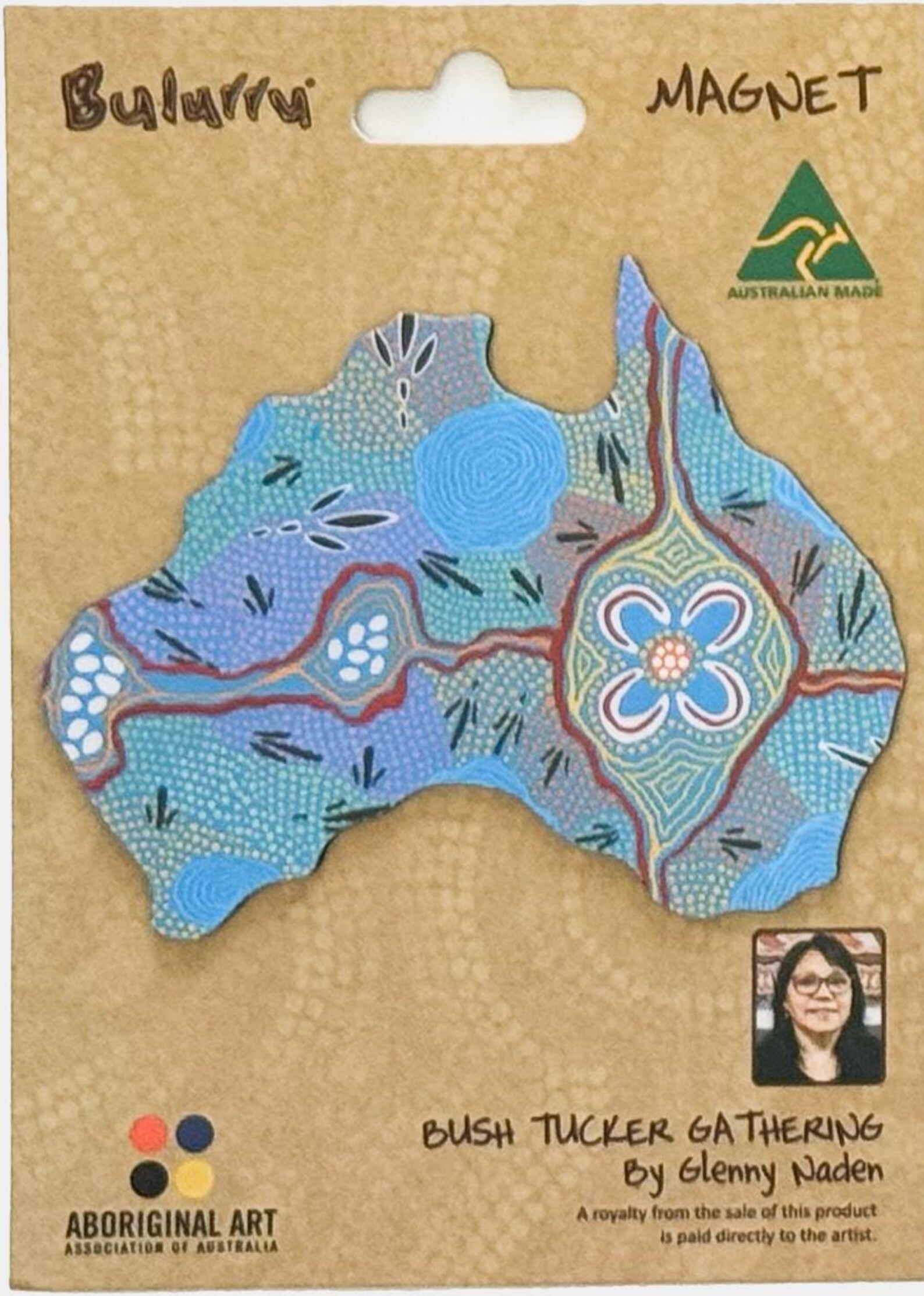 Aboriginal Fridge Magnet - Map of Australia - Made in Australia ...