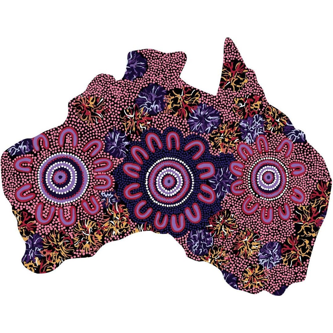 Aboriginal Fridge Magnet - Map of Australia - Made in Australia ...